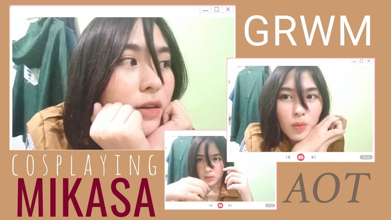 GRWM Cosplaying Mikasa Ackerman from AOT | Makeup look | tagalog | mica ...