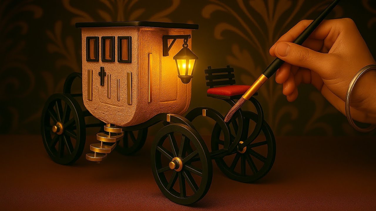 How To Make Carriage | Cardboard Wagon | Creative DIY - YouTube