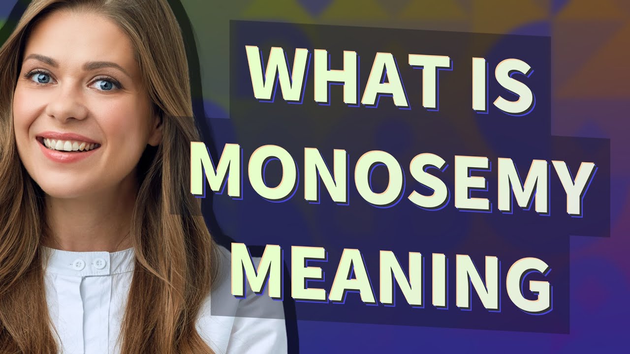 Monosemy | meaning of Monosemy - YouTube