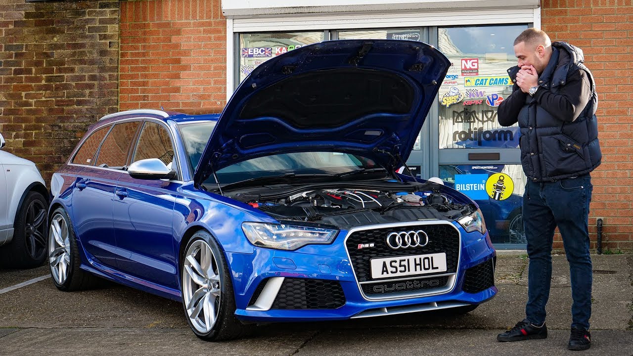 THEY INSTALLED HYBRID TUBRO'S AND METH INJECTION TO MY RS6!! - YouTube