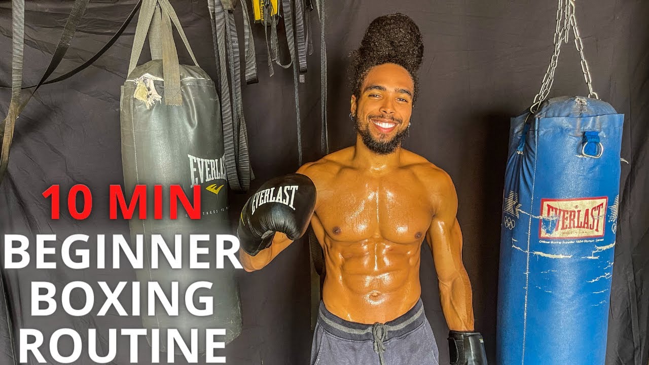 10 Min Boxing Routine GREAT FOR BEGINNERS - YouTube
