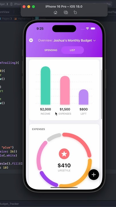 Budget tracker #swiftui - YouTube