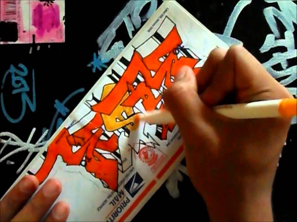 How to draw Risk Graffiti(Sticker Speedart #2) - YouTube