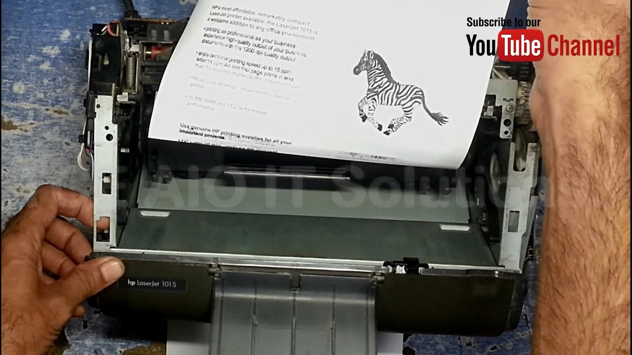 HP LaserJet 1015 Paper JAM in output Bin - YouTube