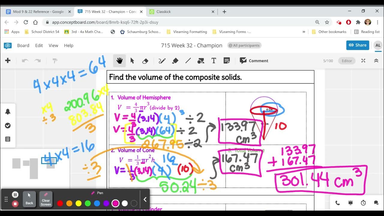 715 Week 32 Composite Volume of 3D Shapes - YouTube