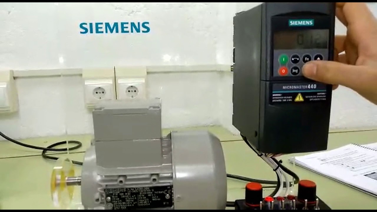 PRÁCTICA 4 VARIADOR SIEMENS MICROMASTER 440 - YouTube