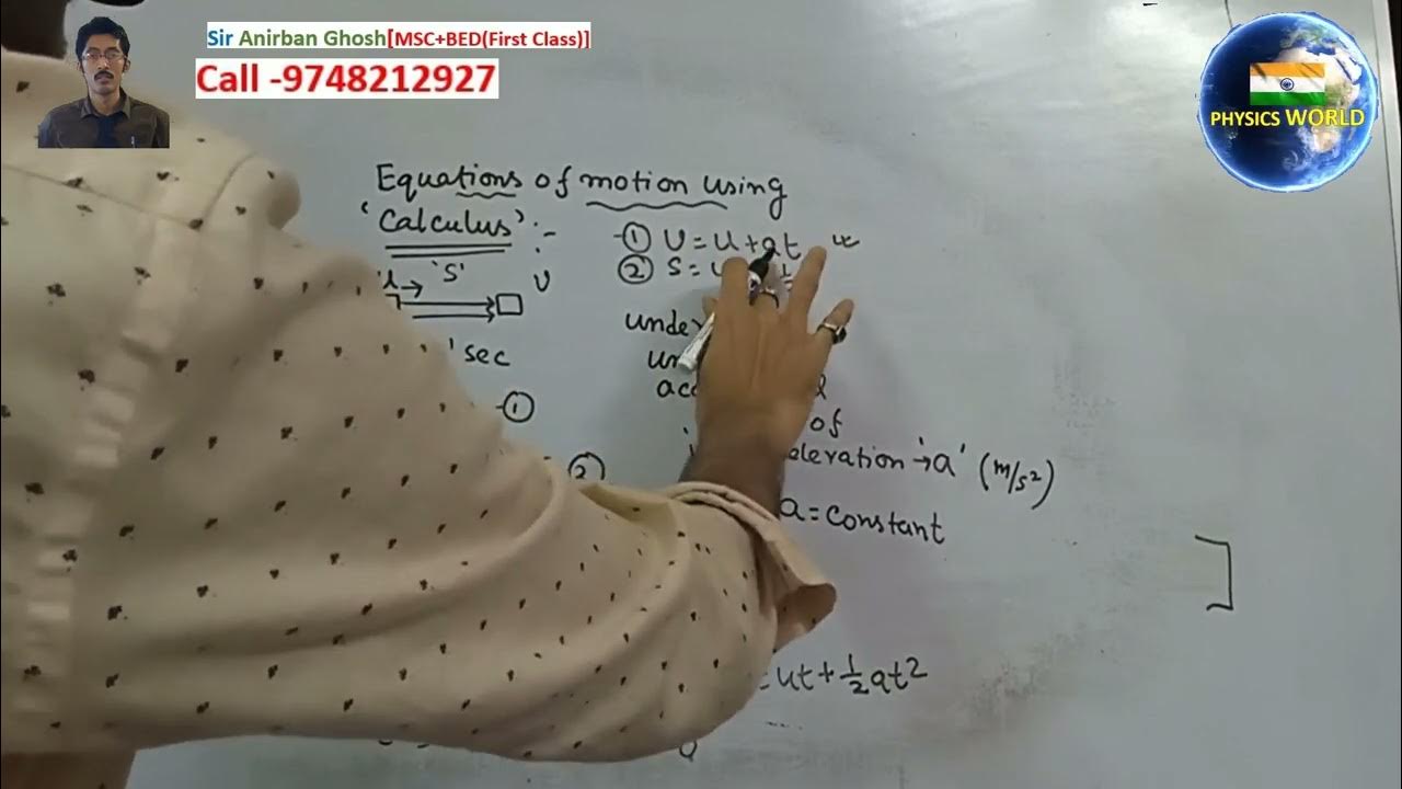 Motion in a Straight Line Part9 Equation Of Motions Derivation Using Calculus for Class XI - YouTube