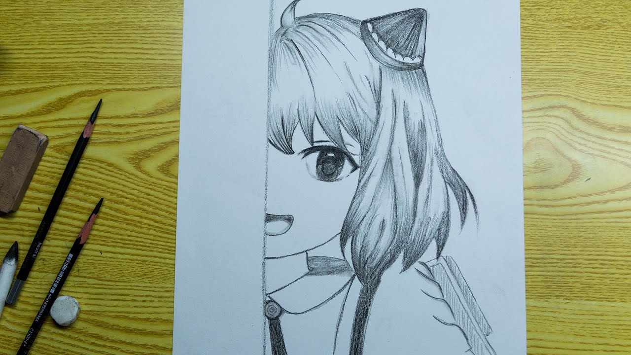easy anime drawing | how to draw Anya Forger | SPY×FAMILY | step by ...