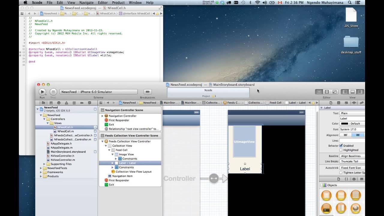 ios sdk 6 UIcollectionViewController storyboard tutorial part 1 - YouTube