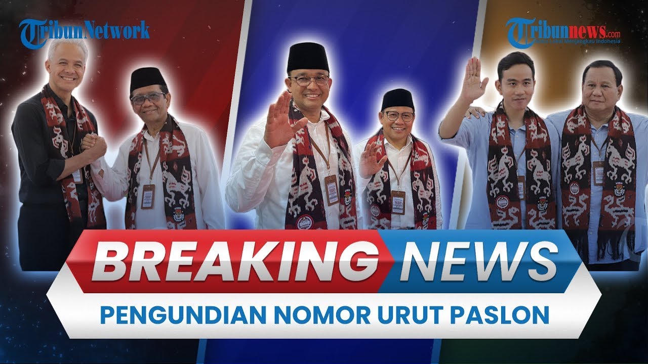 🔴breaking News Penetapan Nomor Urut Pasangan Capres Cawapres Dalam