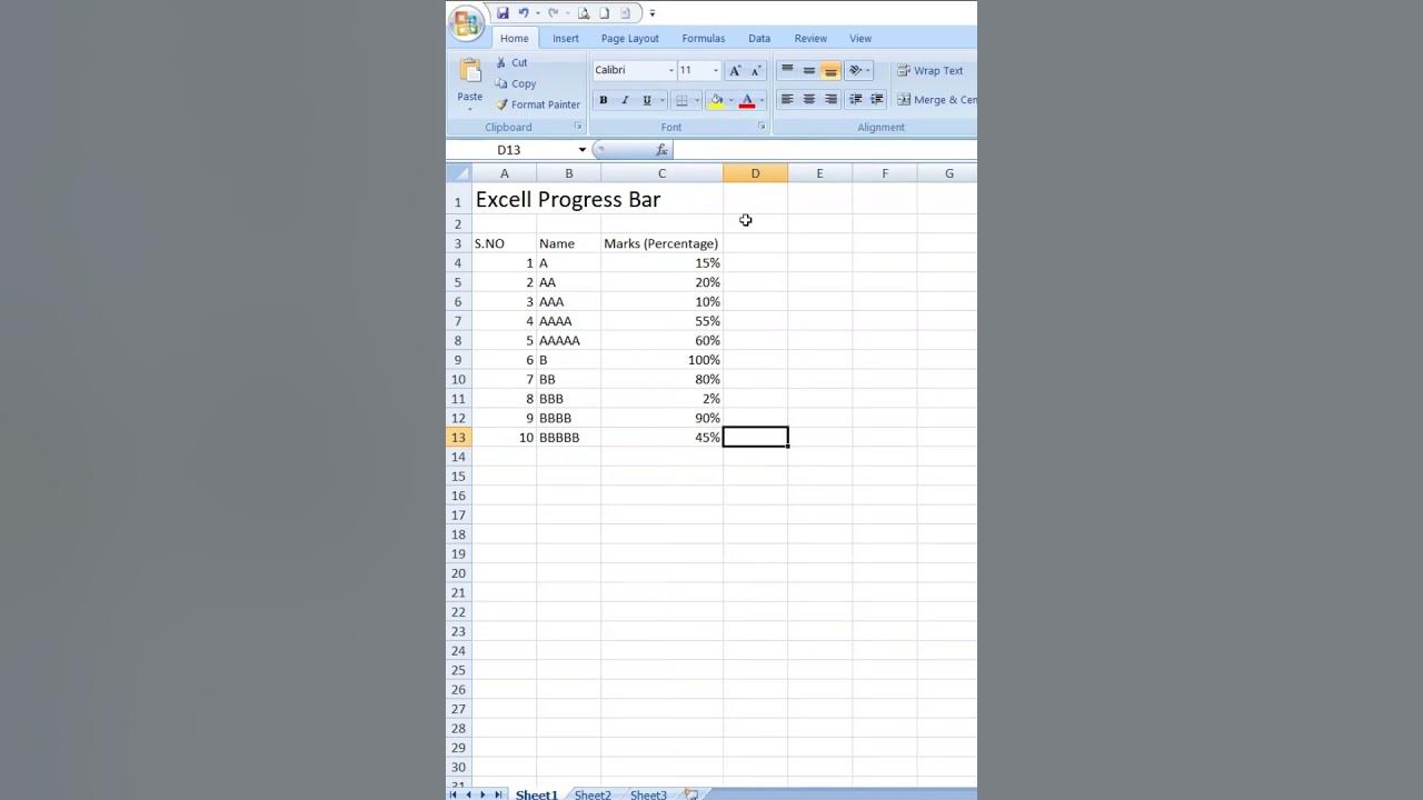 Creating Progress Bar In Excel Exceltech Excelfansonly Tutorial Excel Exceltips Excelworld