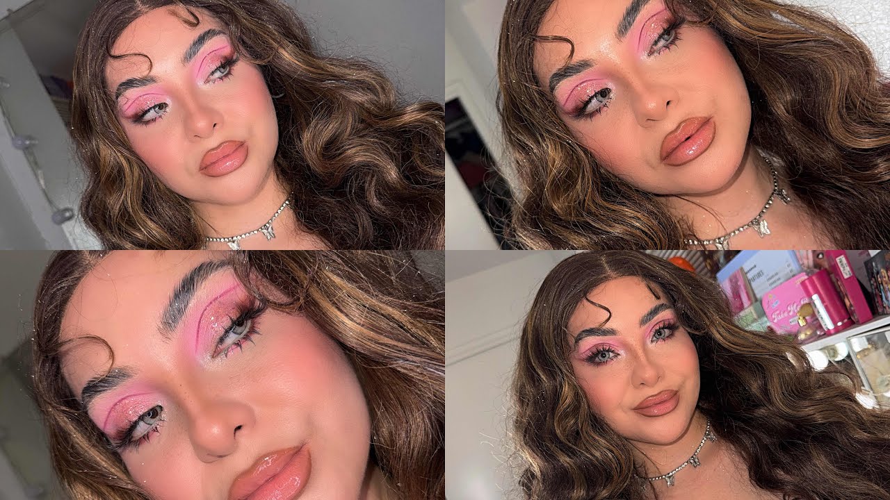 Tutorial de maquillaje rosa 💖 - YouTube