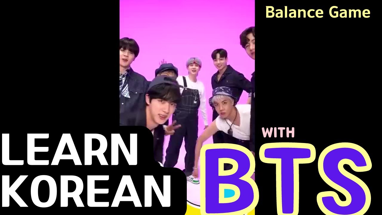 Learn Korean with BTS- 'Permission to Dance' Balance Game - YouTube