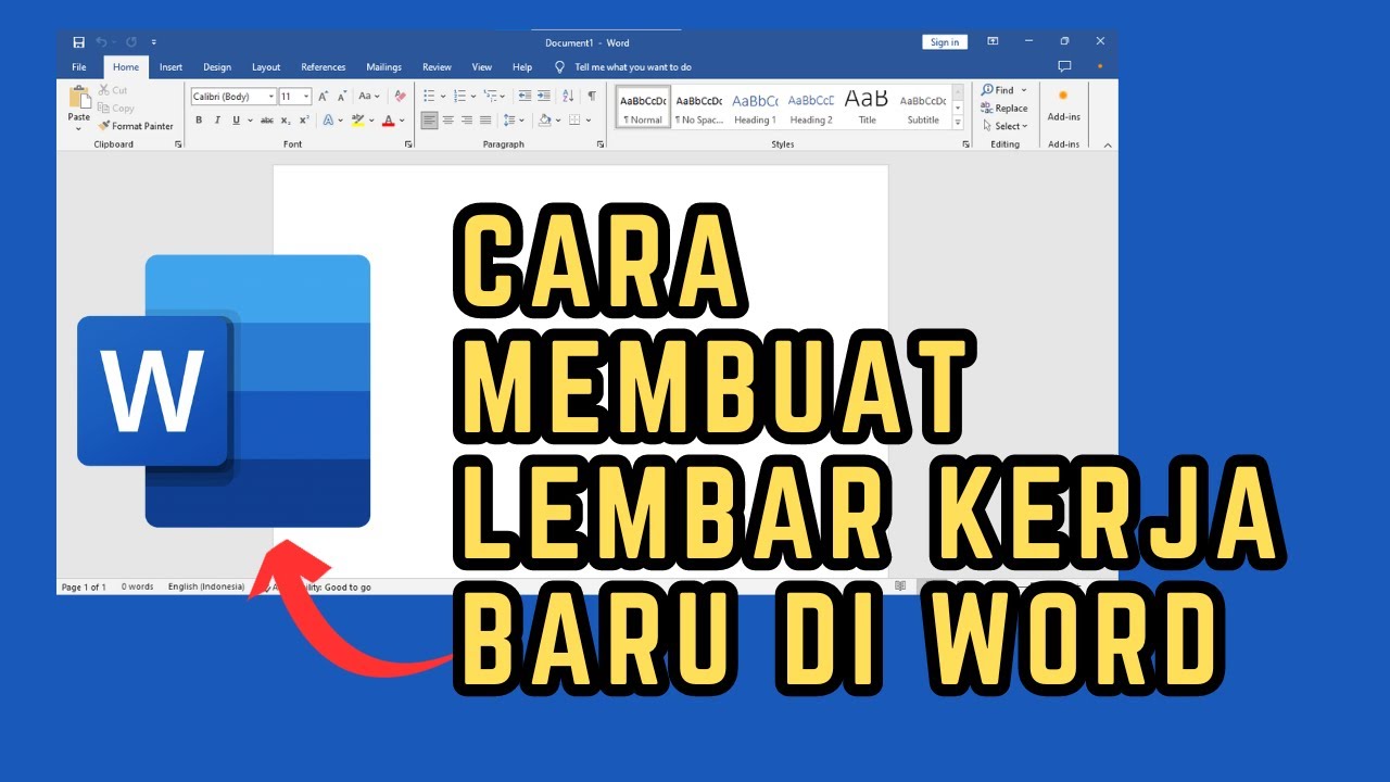 Cara Membuat Lembar Kerja Baru Di Microsoft Word - YouTube
