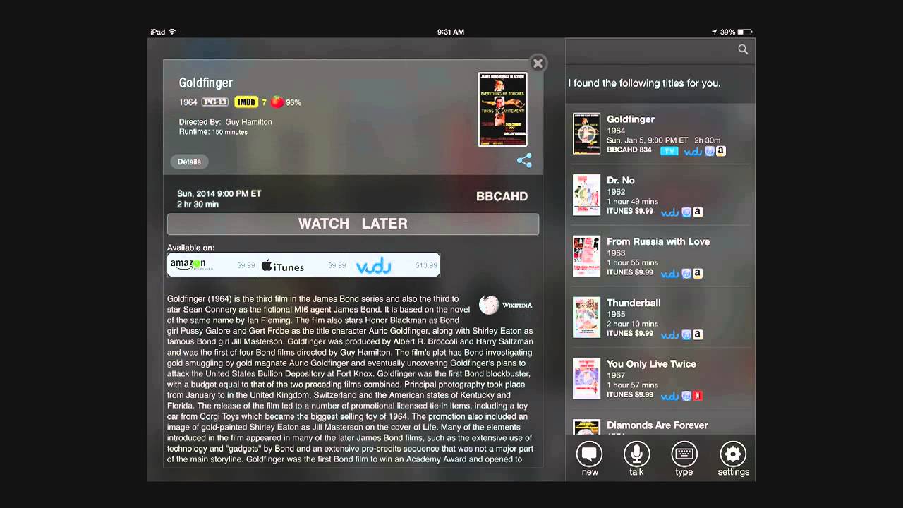 Veveo Conversational Interface Demo - YouTube