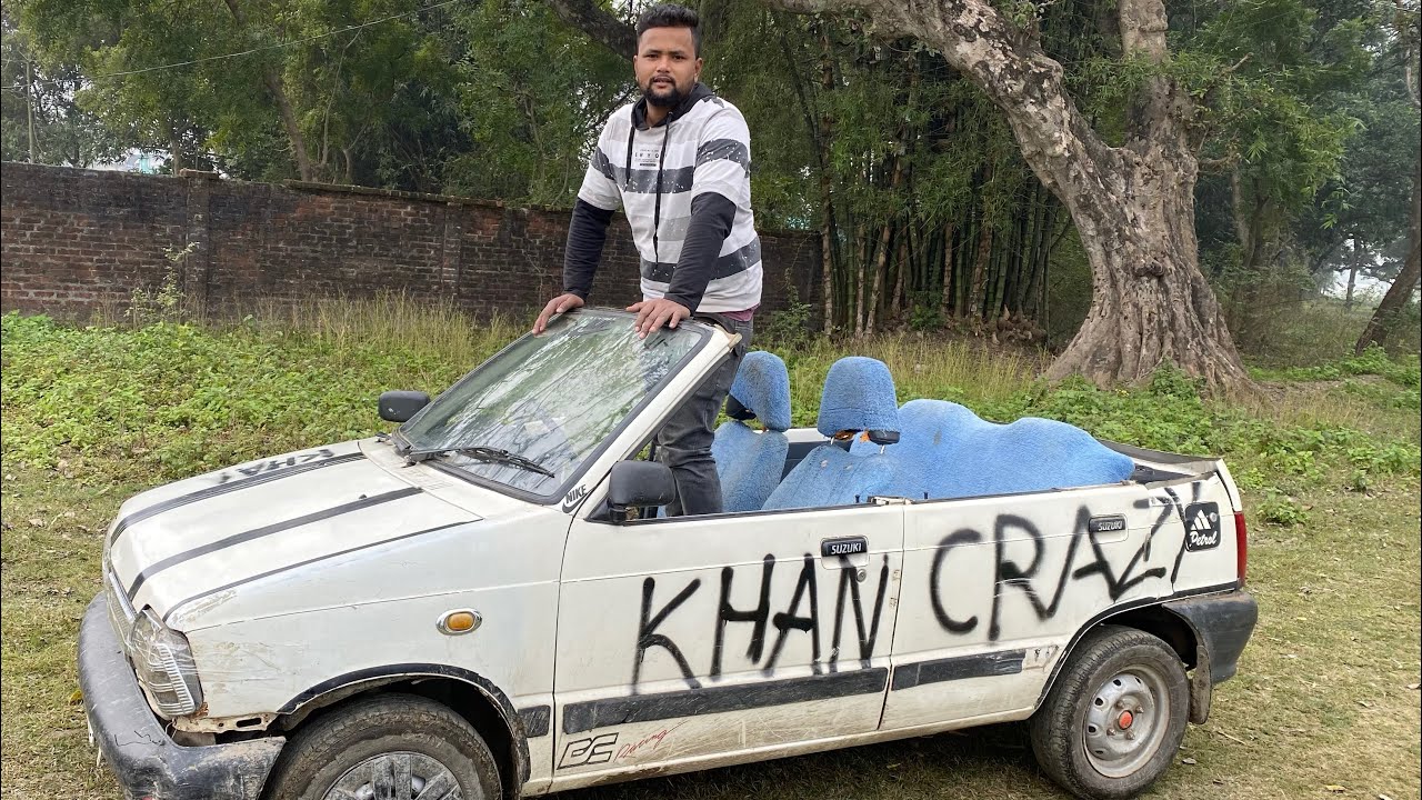 Open Car । कार की छत को काट डाला। Public Reaction । Maruti 800 Modified ...