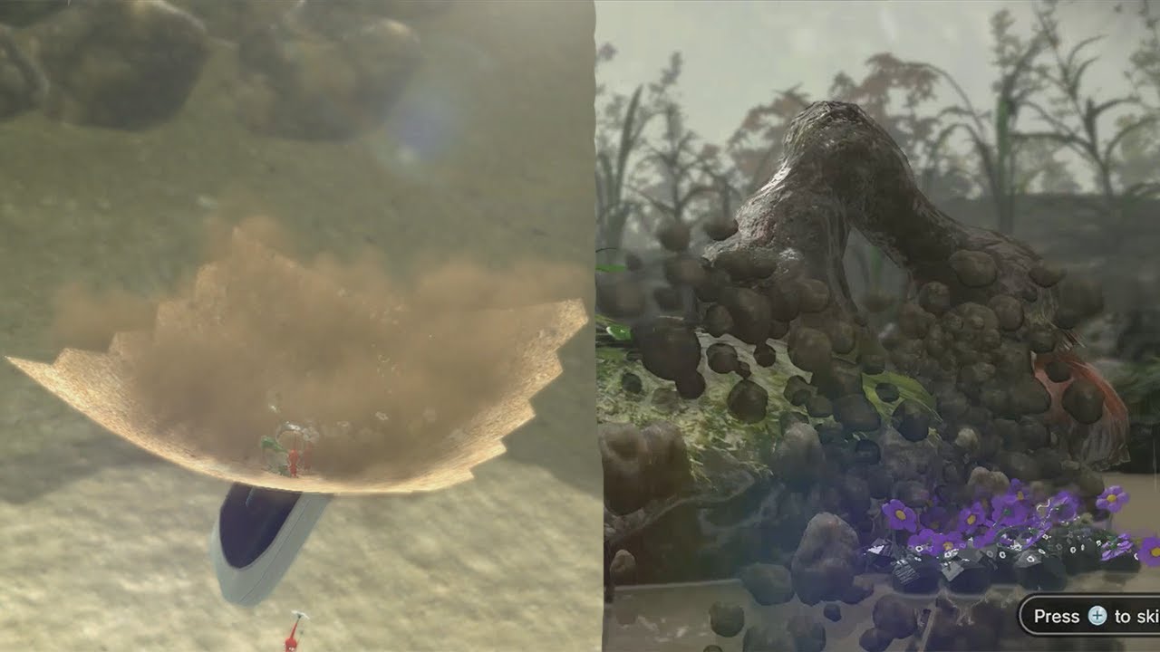Pikmin 3 Hack: No sand/mud on Meerslug and Mireclops arena - YouTube
