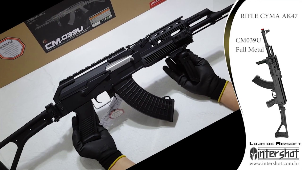 AIRSOFT RIFLE CYMA AK47 TACTICAL ELE. METAL CAL6MM - YouTube