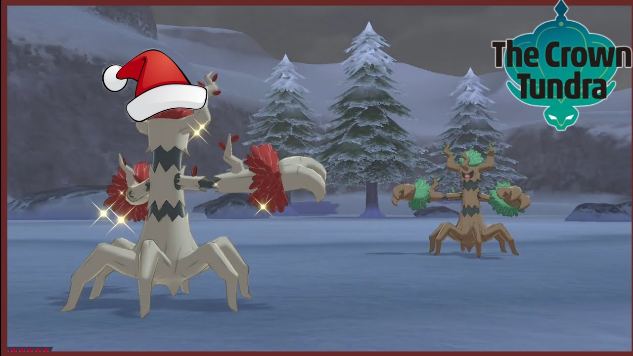 Shiny Trevenant/Desséliande in the Crown Tundra DLC pokemon sword after ...