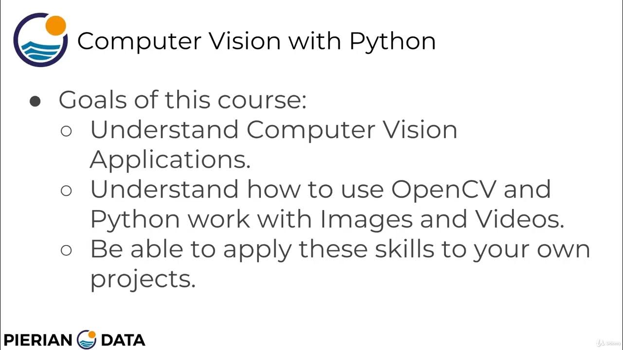 Course Python for Computer Vision with OpenCV and Deep Learning Udemy - YouTube