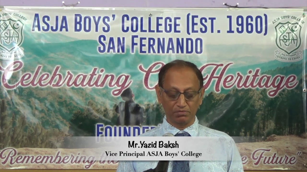 ASJA Boys' College, San Fernando Founder's Day 2021 - YouTube