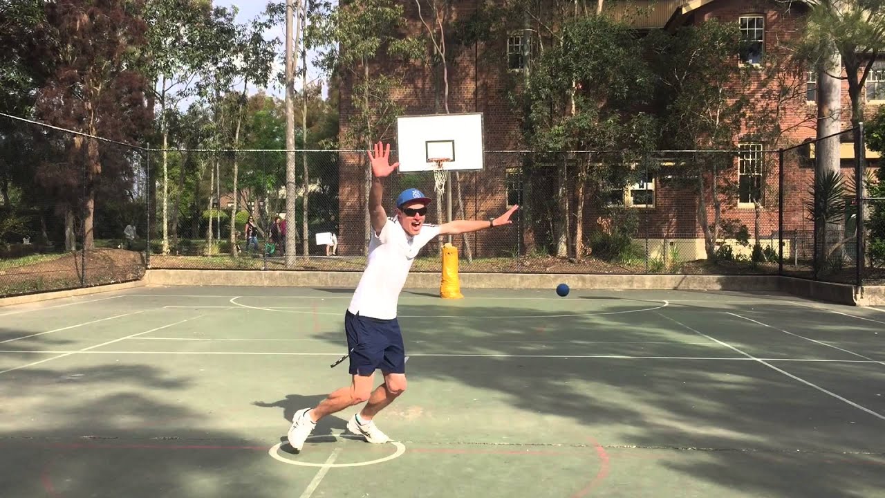 Mr Harris Backwards Basketball Shot From Halfway - YouTube