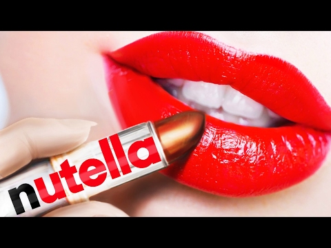 DIY NUTELLA LIPSTICK The BEST Recipe for Chocolate Lip Balm life hack