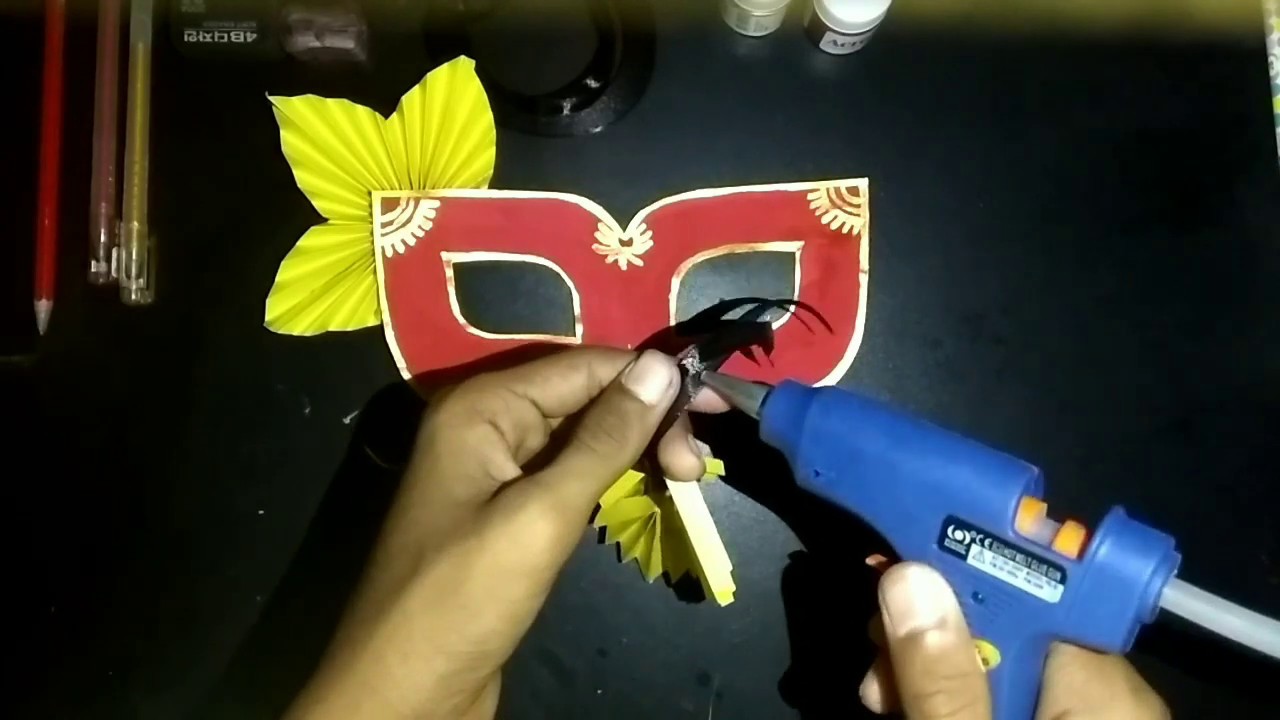 Paper Mask || Paper Crafts || How to make a paper mask - YouTube