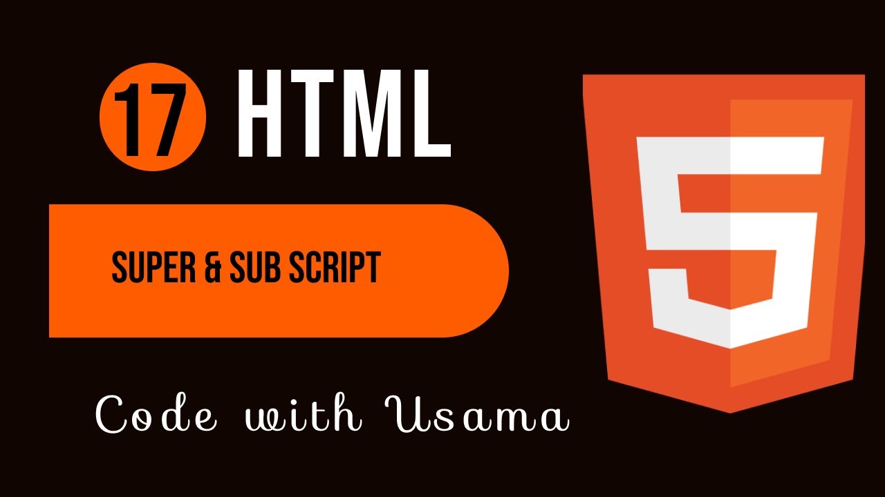 How To Use Superscript And Subscript In Html Html Tutorials For 5008