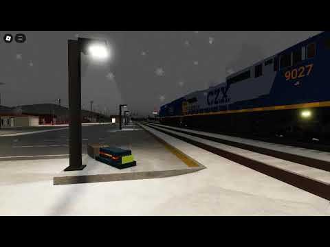 Railfanning CSX train with intermodal cars! (ROBLOX Trains Baseplate) - YouTube