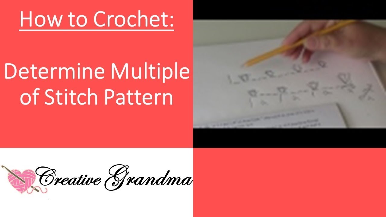 The Basics - How to determine the multiple of a stitch Pattern - YouTube