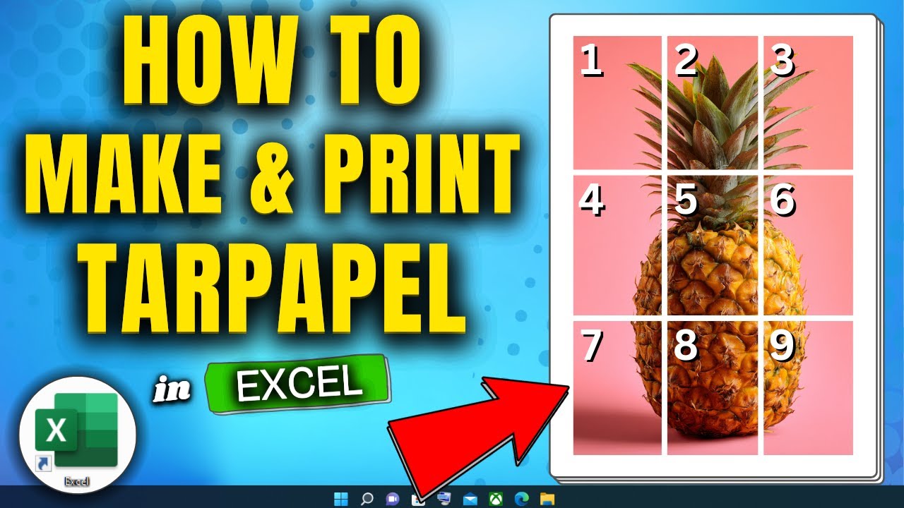 How to Make and Print Tarpapel in Excel - YouTube