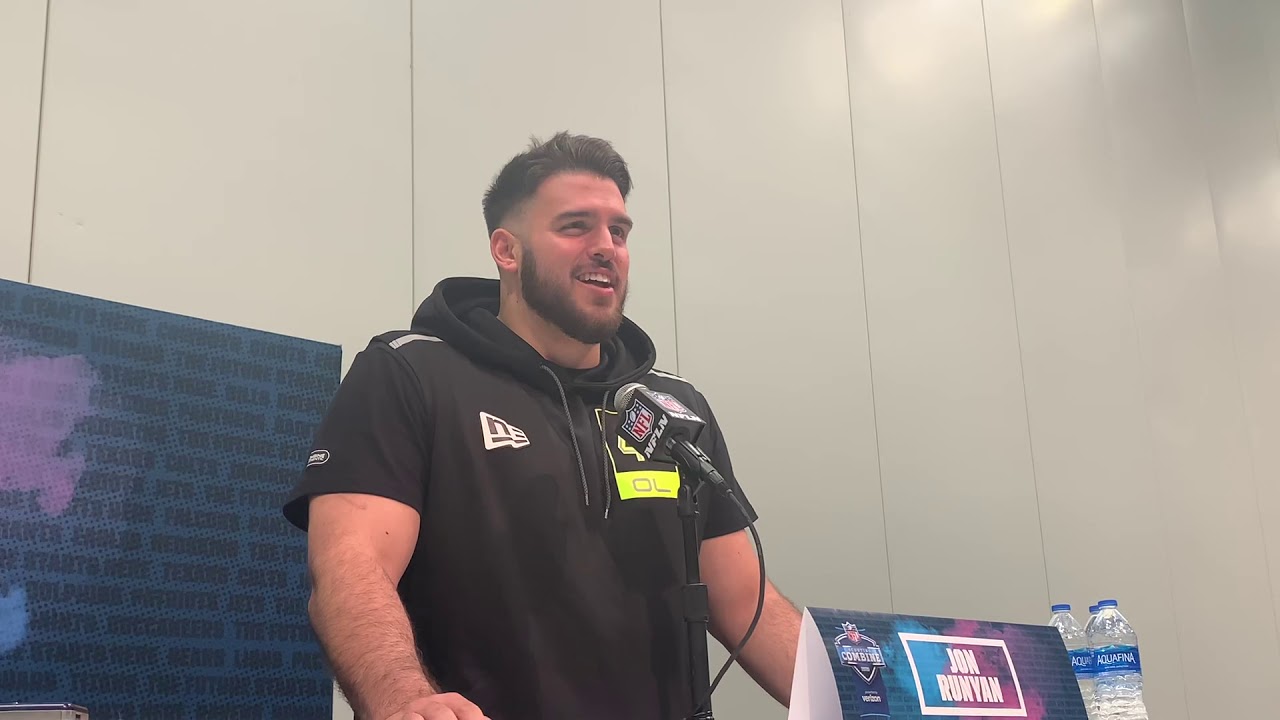 Michigan Offensive Tackle Jon Runyan at 2020 NFL Combine - YouTube