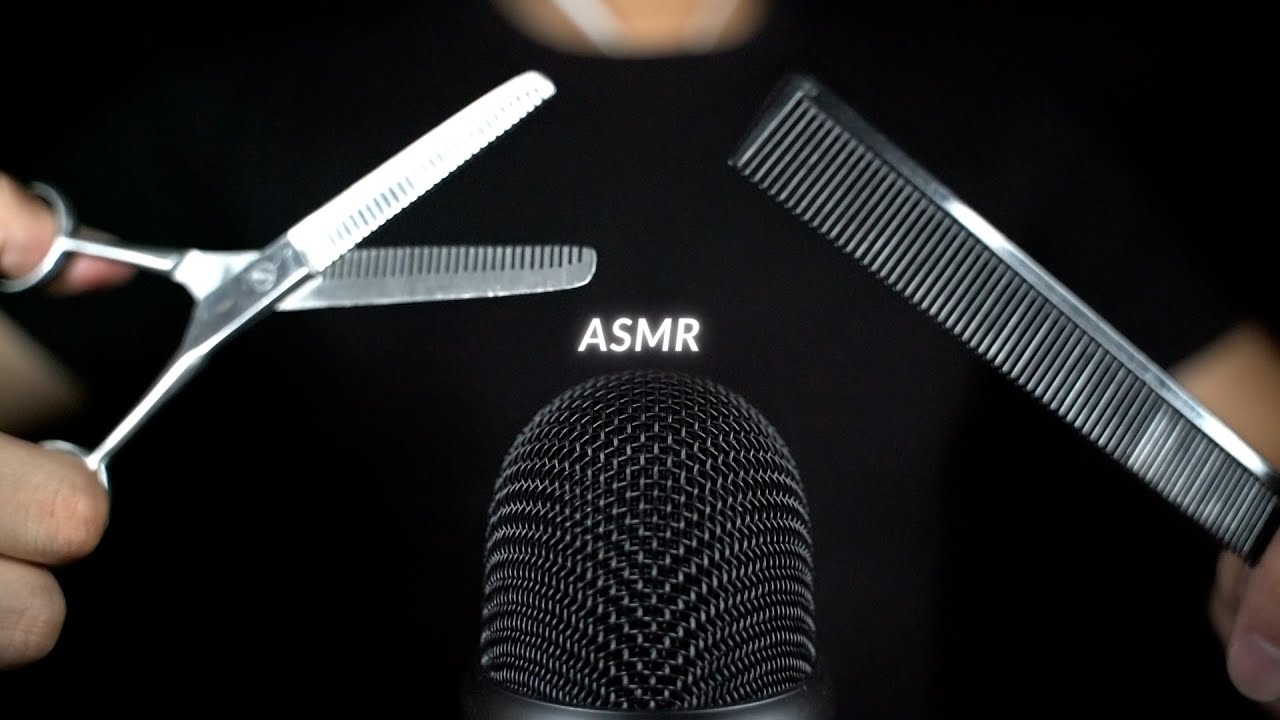 ASMR Haircut ️ Scissors, Brush, Comb Sounds | 100 Subscriber Special ...