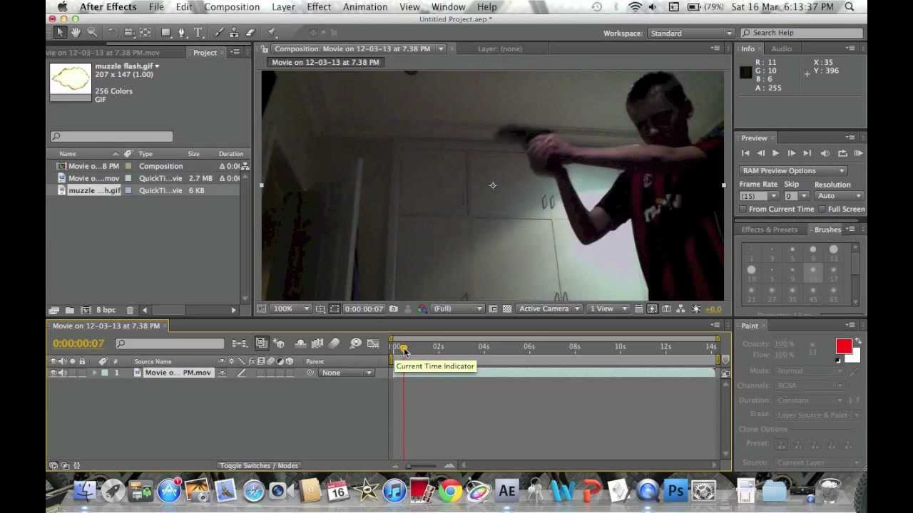 After effects tutorial - Gun shot effect - YouTube