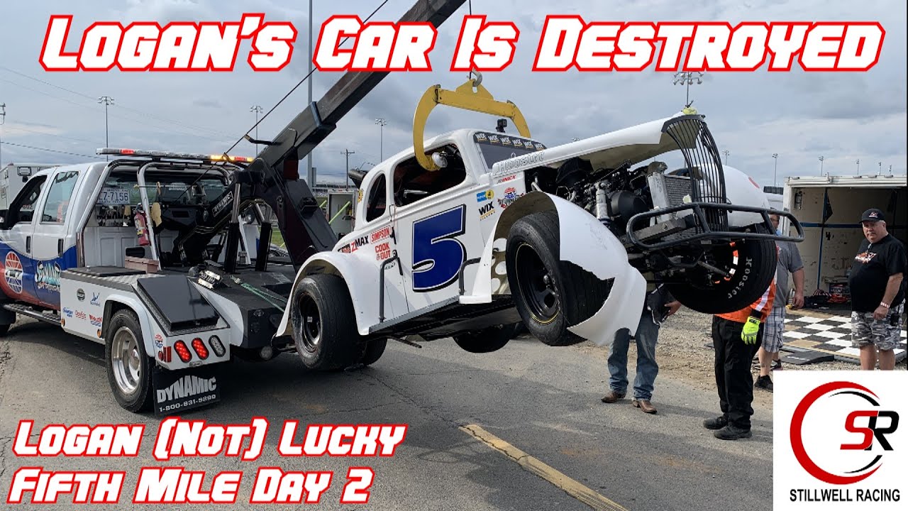 Logan TOTALS His Legend Car (HUGE CRASH) | Fifth Mile Day 2 - YouTube