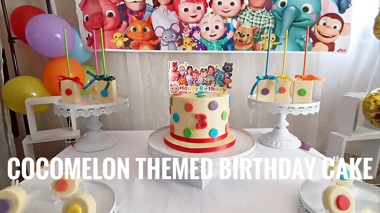 COCOMELON CAKE. DIY Cocomelon Cake. Polka Dot Cake - YouTube