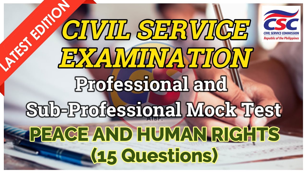 PEACE AND HUMAN RIGHTS (15 QUESTIONS) | CIVIL SERVICE EXAM REVIEWER ...