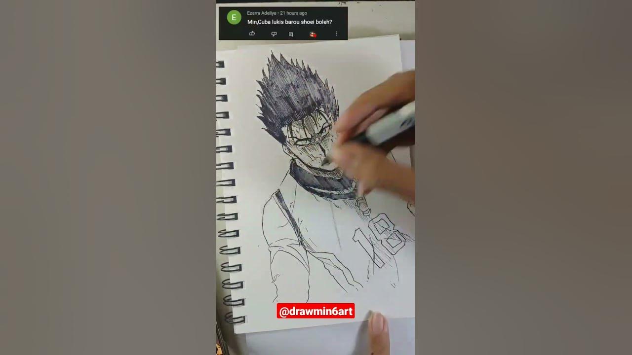 Draw Barou Shoei Blue Lock Shorts Drawing Drawmin6art Youtube