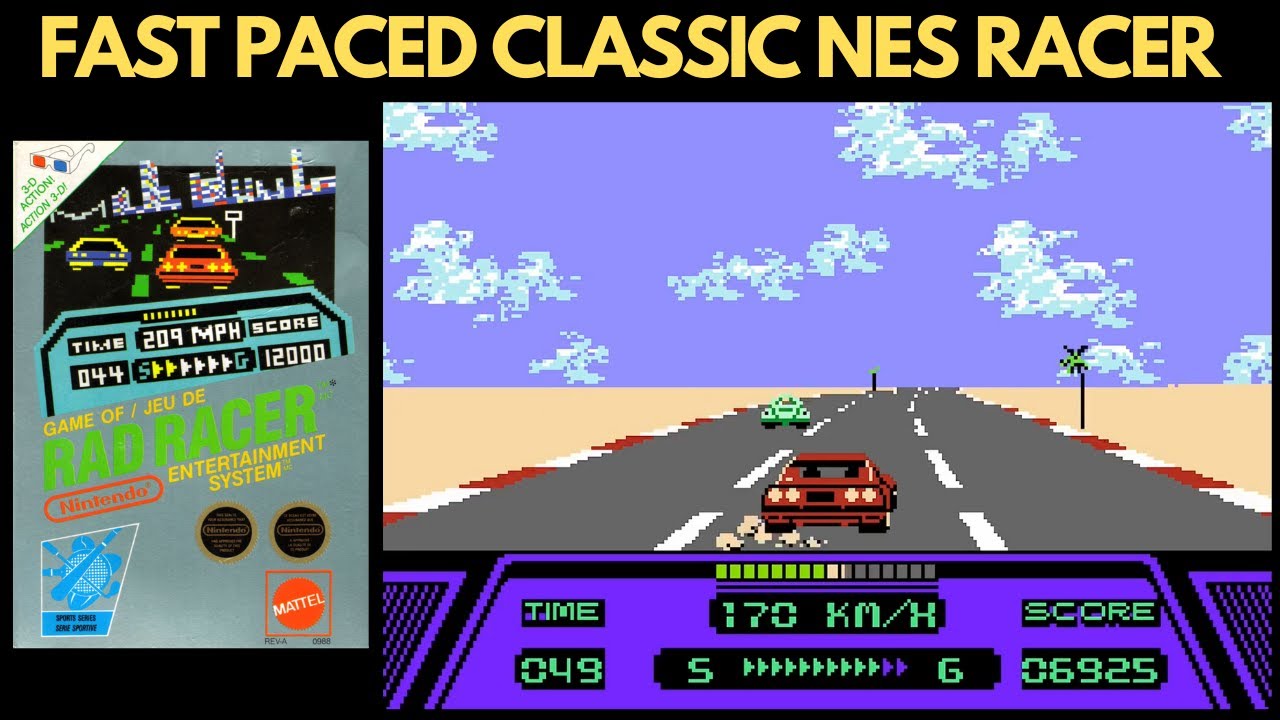 Rad Racer Overview - NES (1987) - YouTube