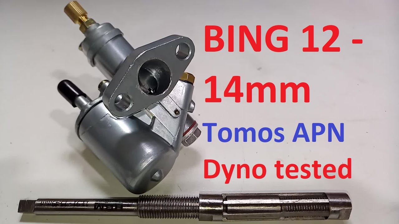 Predelava Bing 12 na 14mm, Tomos APN, boring a classic carburetor - YouTube