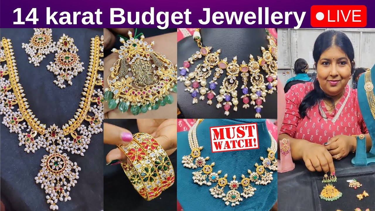 Light Weight Budget 14 karat gold jewellery | gold necklace | Lavya ...