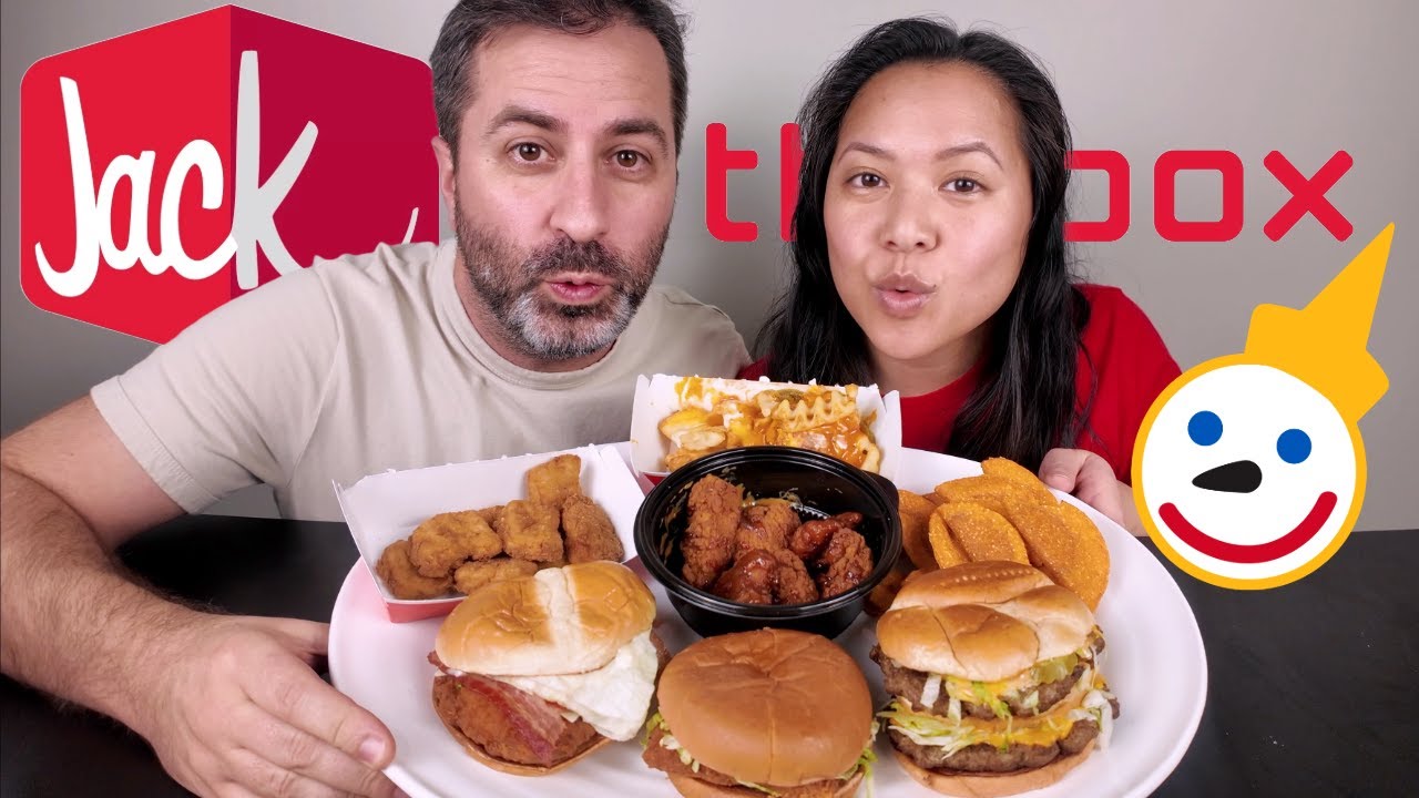 JACK IN THE BOX MUKBANG *NEW! Big Smashed Jack + Smoke Show BBQ Wings ...