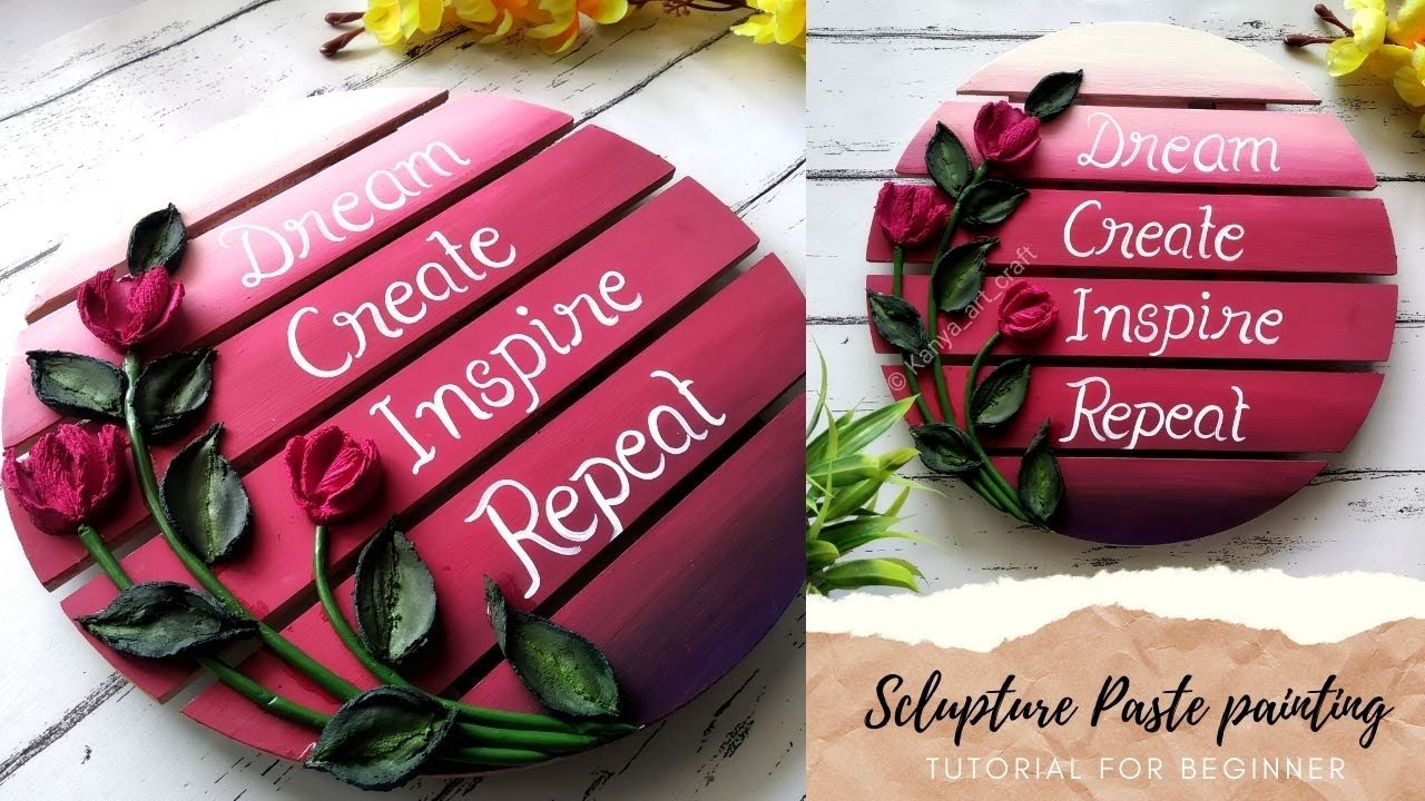 SCULPTURE PASTE PAINTING TUTORIAL FOR BEGINNERS | Скульптурная живопись ...