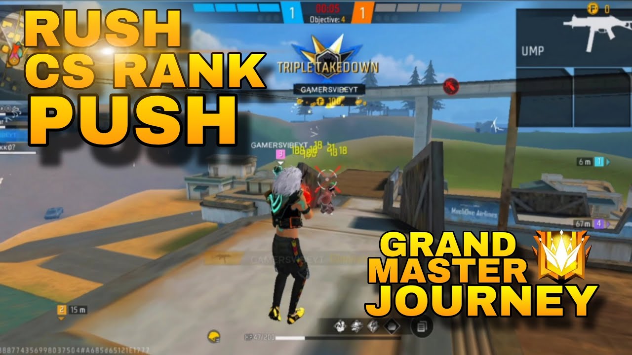 Way to Grandmaster cs rush rank push#freefire# ...