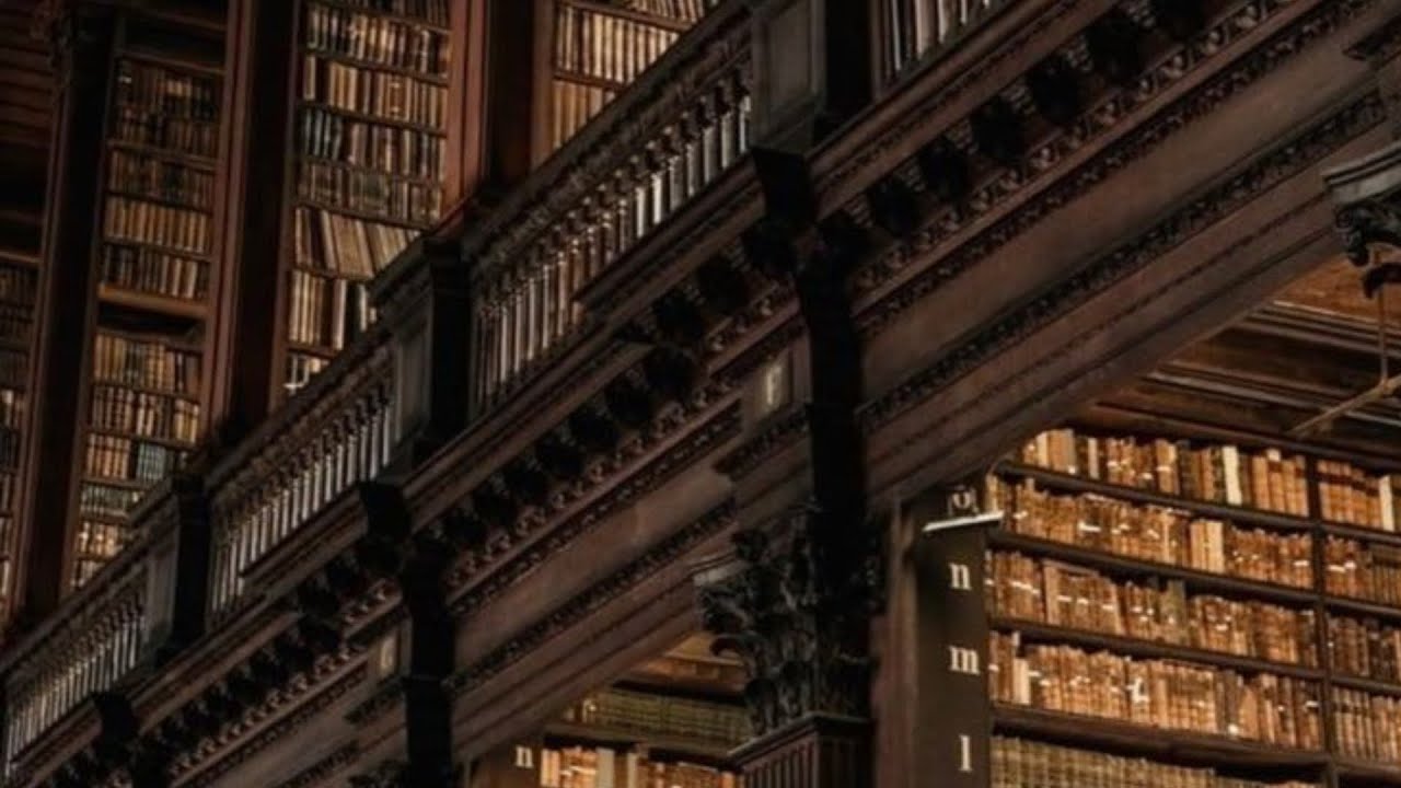 you’re studying alone at in an ancient library at night [ dark academia ...