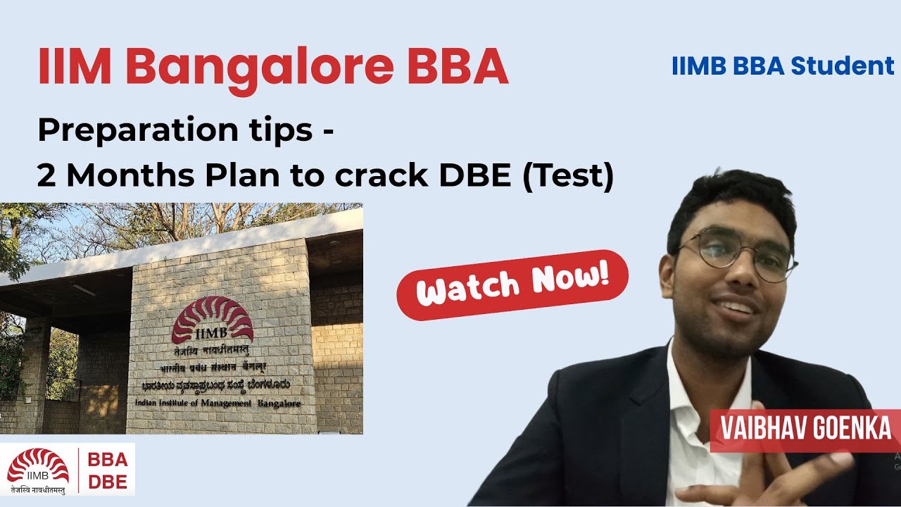 How to Crack IIMB BBA DBE Test in 2 Months! Proper Strategy in Detail ...