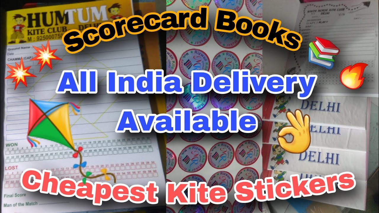 💥💥 Cheapest Kite Stickers and Scorecard Books in Delhi 😘 #kiteshop # ...