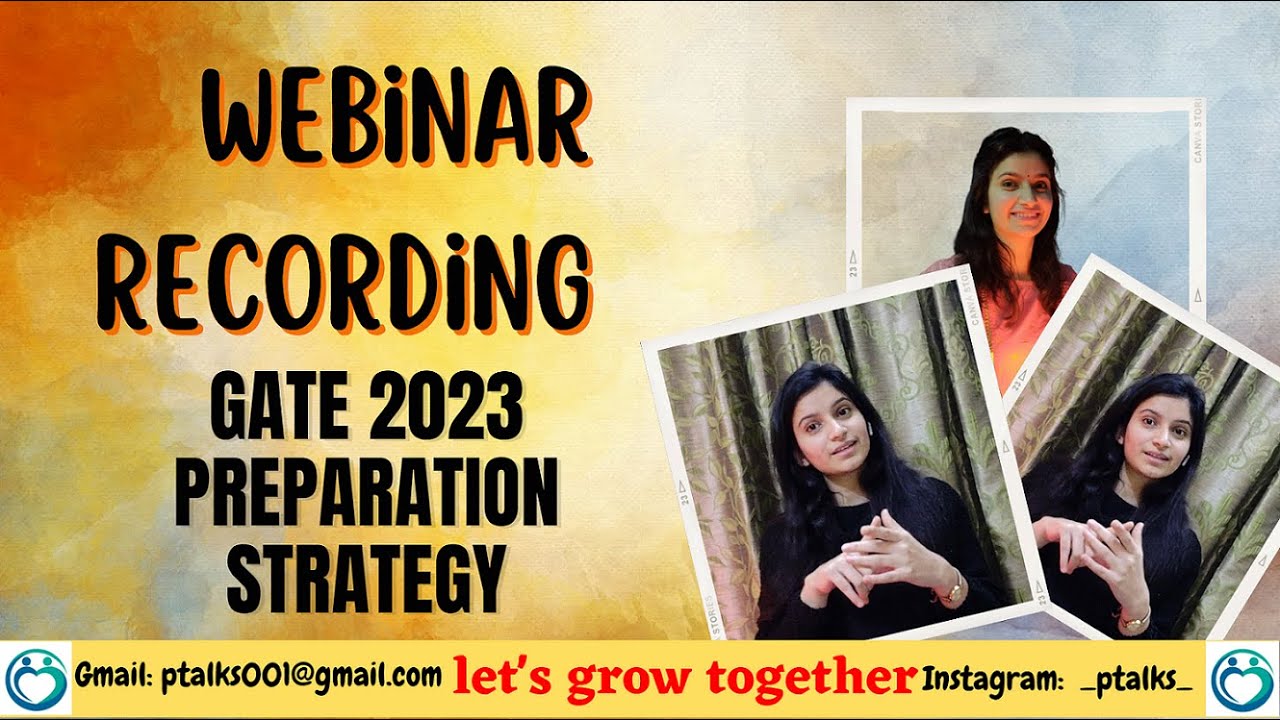 GATE 2023 Preparation strategy|| Recorded webinar||Chemistry|| - YouTube