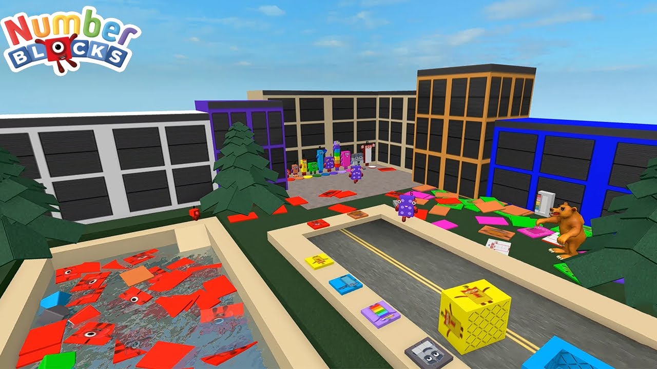 Number 8 and Fun Slide Down!Numberblocks Roblox Game - YouTube